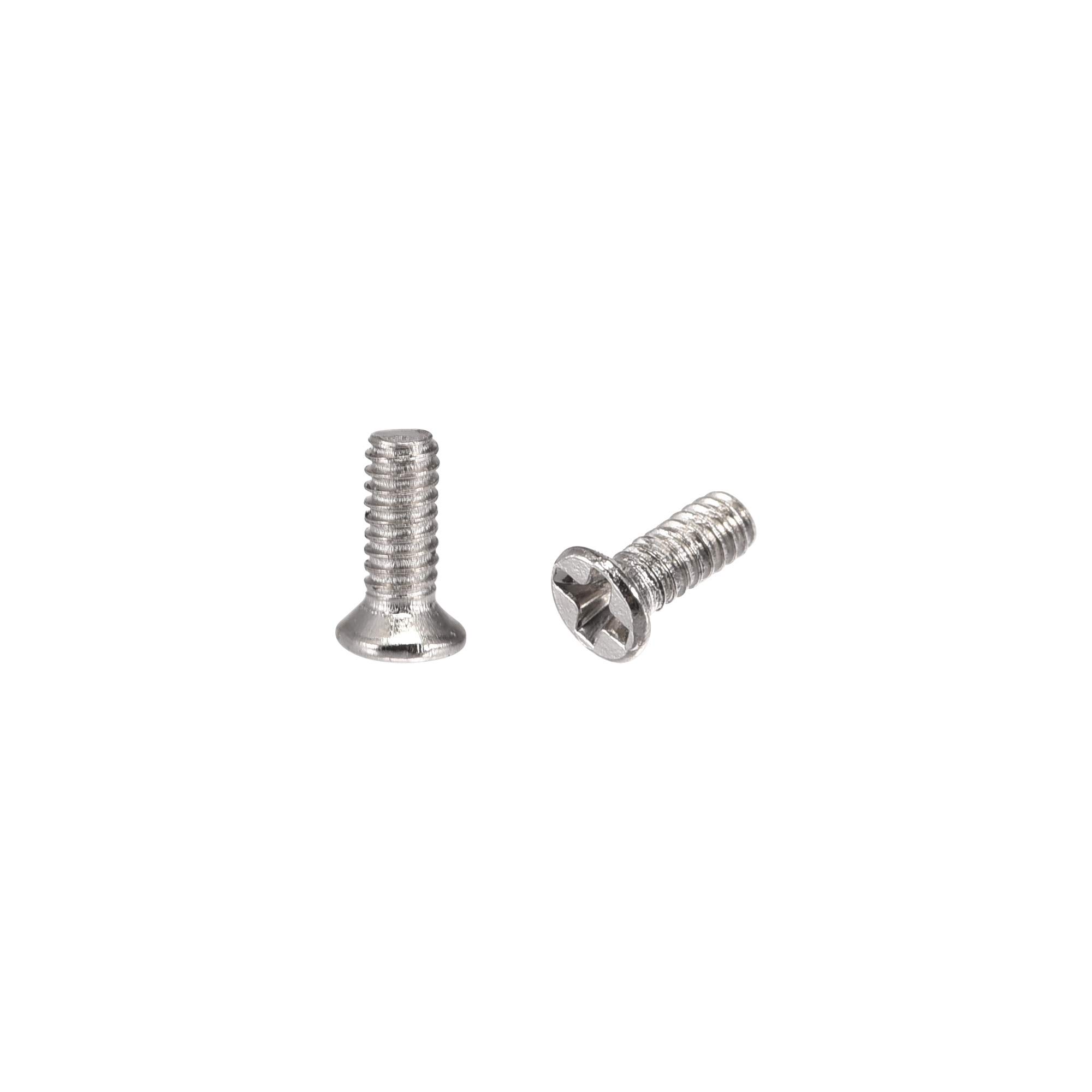 uxcell M1.2 x 3mm Phillips Screw Fastener Silver Tone for Laptop PC TV Fan Switch 350pcs