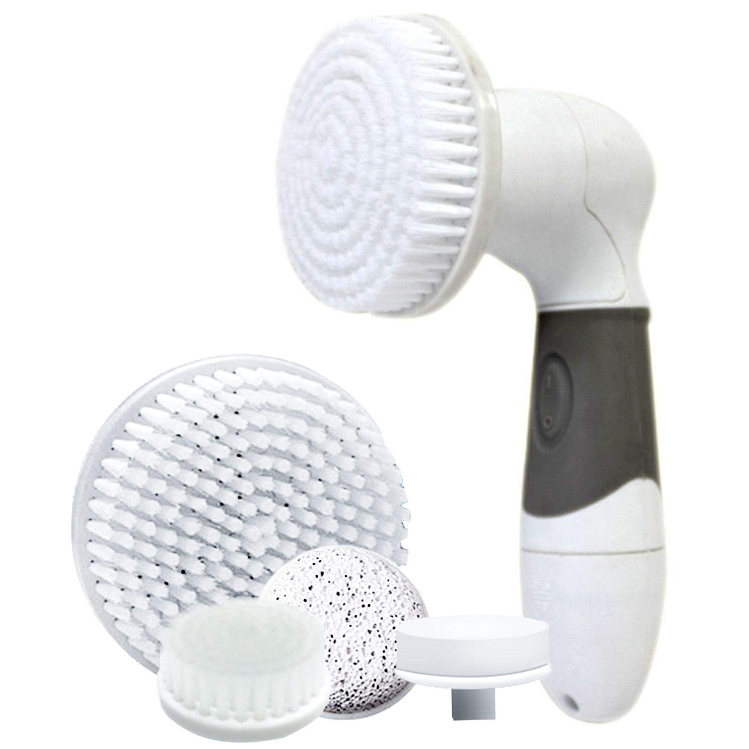 Facial Cleansing Brush 4 in 1 Kit Microdermabrasion Exfoliation Electric Waterproof Makeup Cleanser with 4 Brush Heads for Blackhead Remover Acne Dead Oily Sensitive Dry Skin