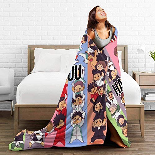 MKJIH Haikyu-u!! Fleece Throw Blanket Super Soft Plush Blanket for Bed Couch Sofa 50 X 40 in