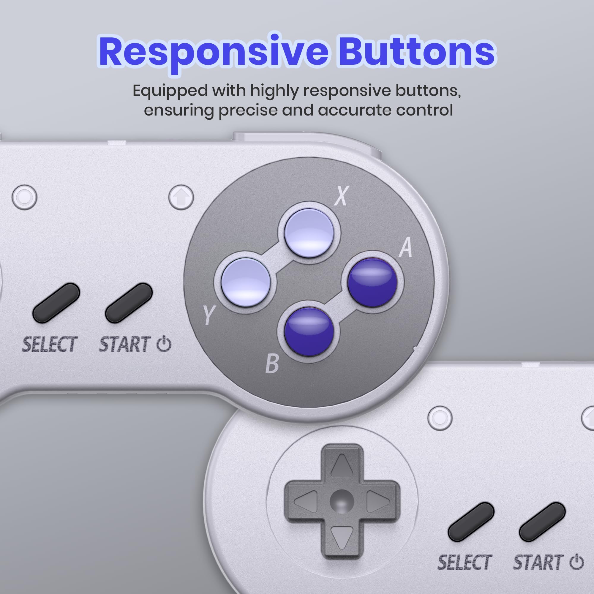 2 Pack PC USB SNES Retro Super Controller Gamepad Compatible with SNES Games, Retro SNES PC Controller Joypad for Windows PC iOS MAC Linux Raspberry Pi Retropie Sega Genesis Higan OpenEmu Emulator