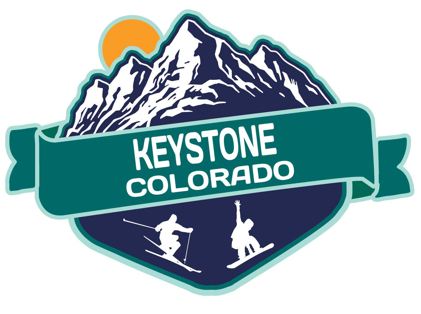 Keystone Colorado Ski Adventures Souvenir 2 Inch Vinyl Decal Sticker Mountain Design