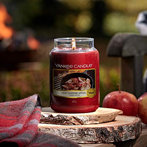 Yankee Candle Scented Candle, Crisp Campfire Apples Large Jar, Burn Time: Up to 150 Hours, Large Jar Candle