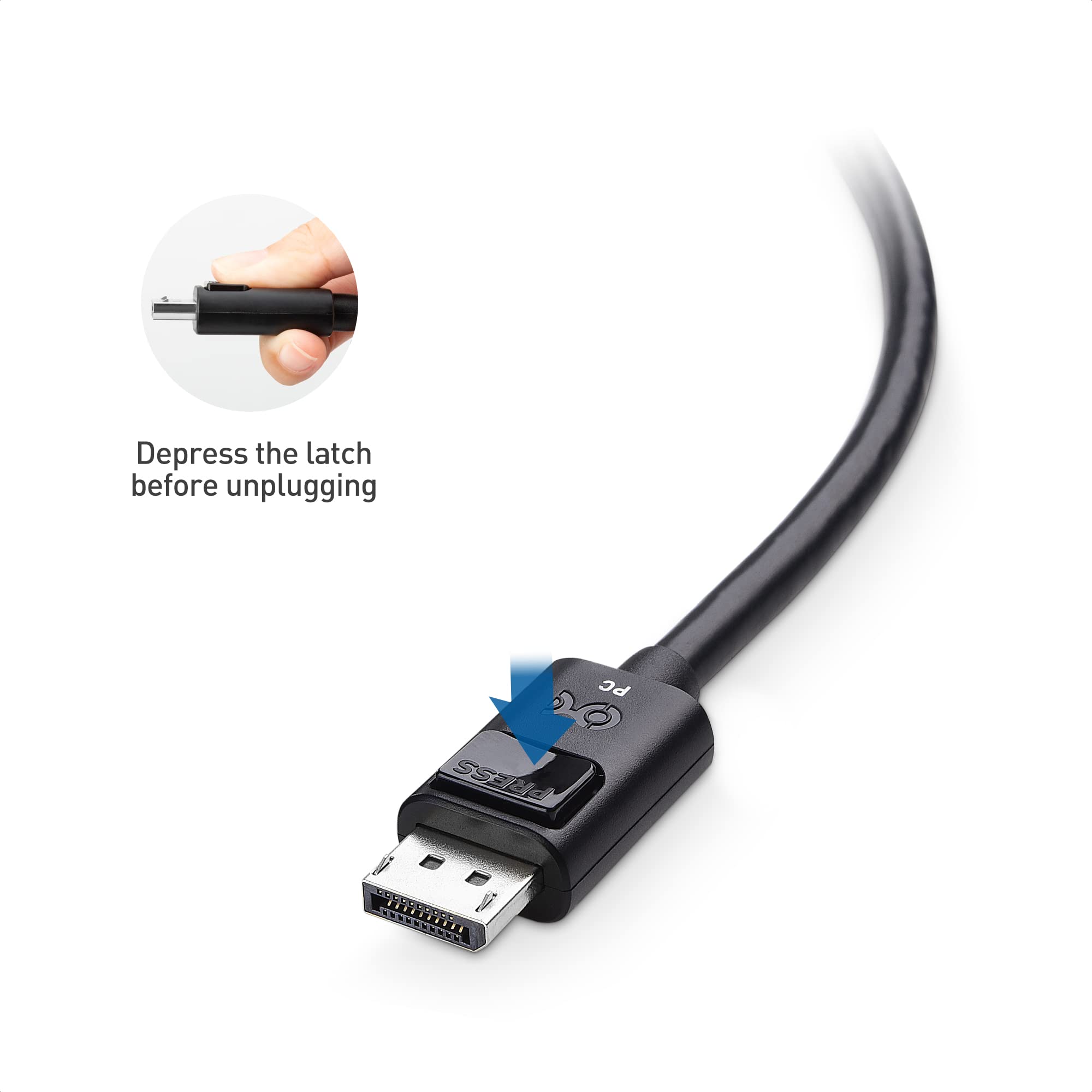 Cable Matters Unidirectional 32.4Gbps Active DisplayPort 1.4 Cable 25ft, 8K 60Hz / 4K 144Hz DisplayPort Cable 1.4 with HDR for Gaming Monitor, PC, RTX 3080/3090, RX 6800/6900 and More