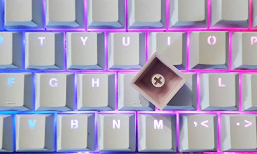 Better Livin 104 Doubleshot, ANSI Layout, OEM Profile, Cherry MX keycaps, Translucent Backlit Compatible Gaming Keyboard keycaps for 61/87/104 Keyboards (Purple-Blue)