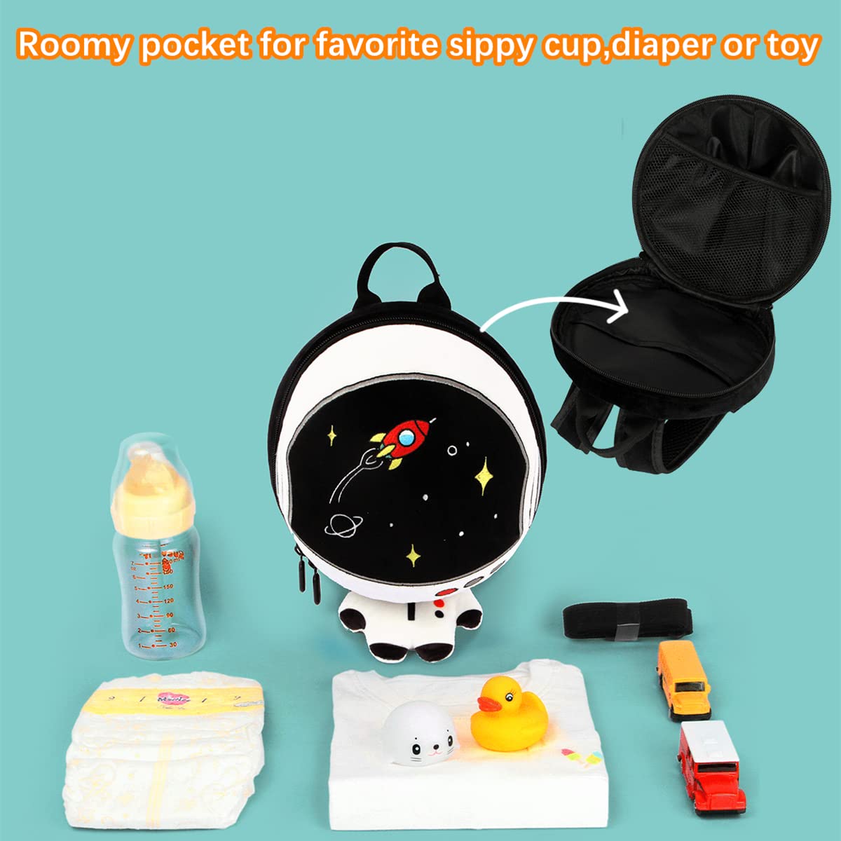 Kids happy Leash Backpack for Toddler,Kids Backpack Leash with Harness,Baby Leash Backpack Child,Anti Lo Backpack for Boy,Aronaut Backpack Leash for Girl