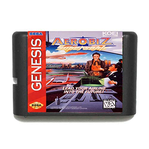 Aditi Aerobiz Supersonic NTSC-USA for 16 bit Sega MD game Cartridge Megadrive Genesis system