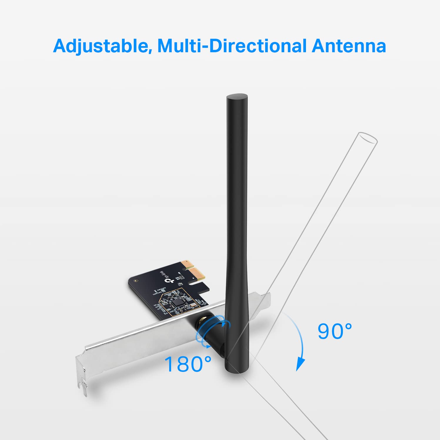 TP-Link PCIe WiFi Card AC600 for Desktop PC, Dual Band Wireless Internal Network Card(Archer T2E) High-Gain Antenna, MU-MIMO, WPA3, Low Profile, Supports Windows 10/11