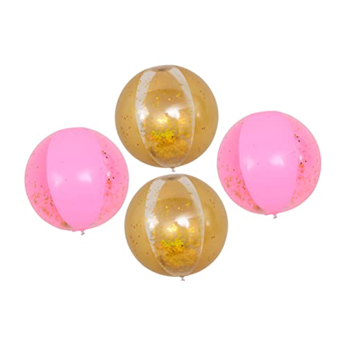 Alasum 4pcs Transparent Beach Ball Boys Beach Toys Childrens Toys Beach Balls for Kids Kid Toy Water Toy Ball Summer Pool Ball Water Playing Ball Pool Party Inflatable Water PVC
