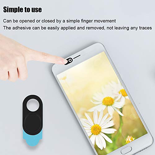 QIRG Lens Cover, 3pcs Camera Protect Sticker Webcam Protect Sticker Metal 0.7 Mm Thickness with Wide Compatibility for Tablets(Silver and Black Powder Mixed Color)