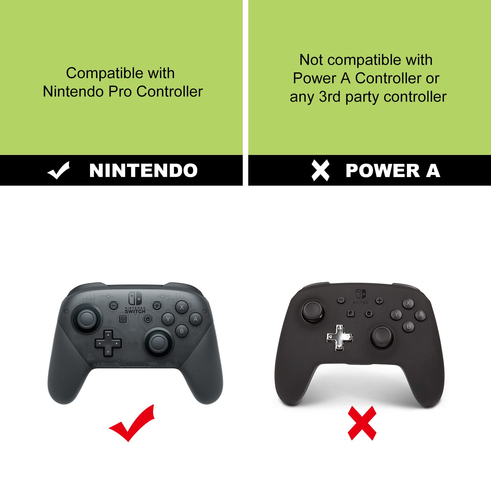 ahishfoneya Adjustable Mount Clip for Switch Official Pro Controller, The Original Pro Controller Clip Mount Compatible with Nintendo Switch/OLED/Lite,Black (Black)