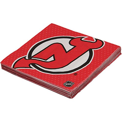 Amscan 513820 New Jersey Devils Collection Luncheon Napkins, 16 pcs