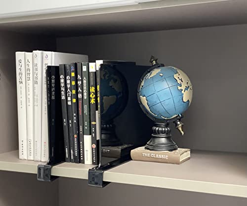 CY craft Acrylic Shelf Dividers for Closets,Wood Shelf Dividers, 4 PCS Black Shelf Separators,Perfect for Clothes Organizer and Bedroom Kitchen Cabinets Shelf Storage and Organization