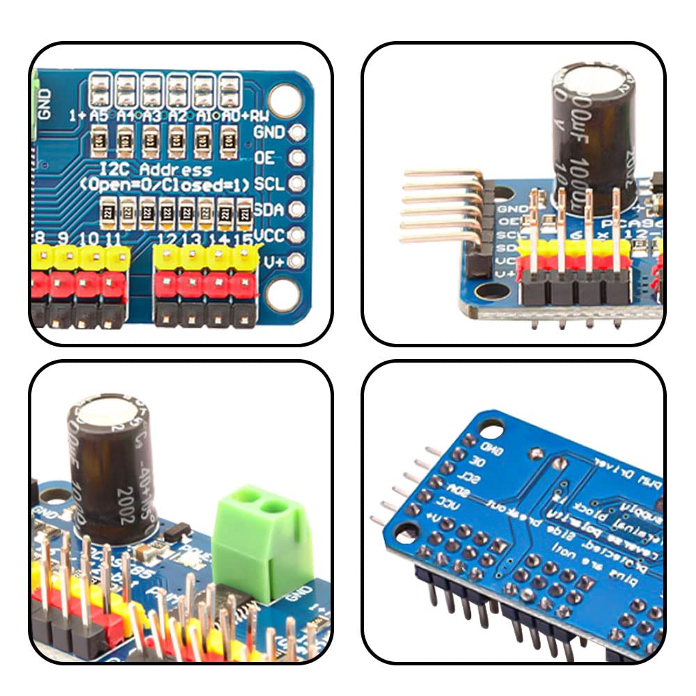 2pcs PCA9685 16 Channel 12 bit PWM Servo Motor Driver IIC Interface Compatible with Arduino Raspberry Pi