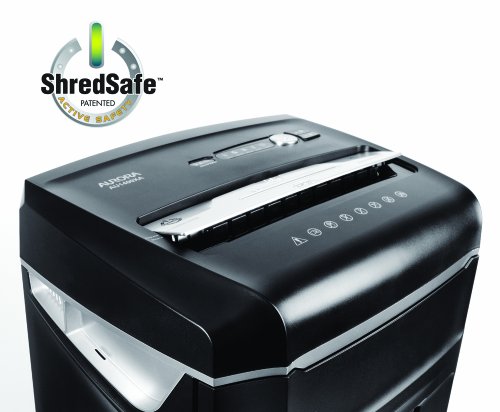 Aurora JamFree AU1400XA 14-Sheet Crosscut-Cut Paper / CD / Credit Card Shredder with Pull-Out Wastebasket