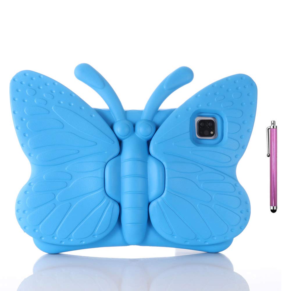 iPad Pro 11 Kids Case, iPad Pro 11 inch 2020 Case for Kids, Light Weight Shockproof EVA Foam Protective Tablet Cover Stand Case for iPad 11" 2nd Generation - Cute Butterfly (Rose Red)