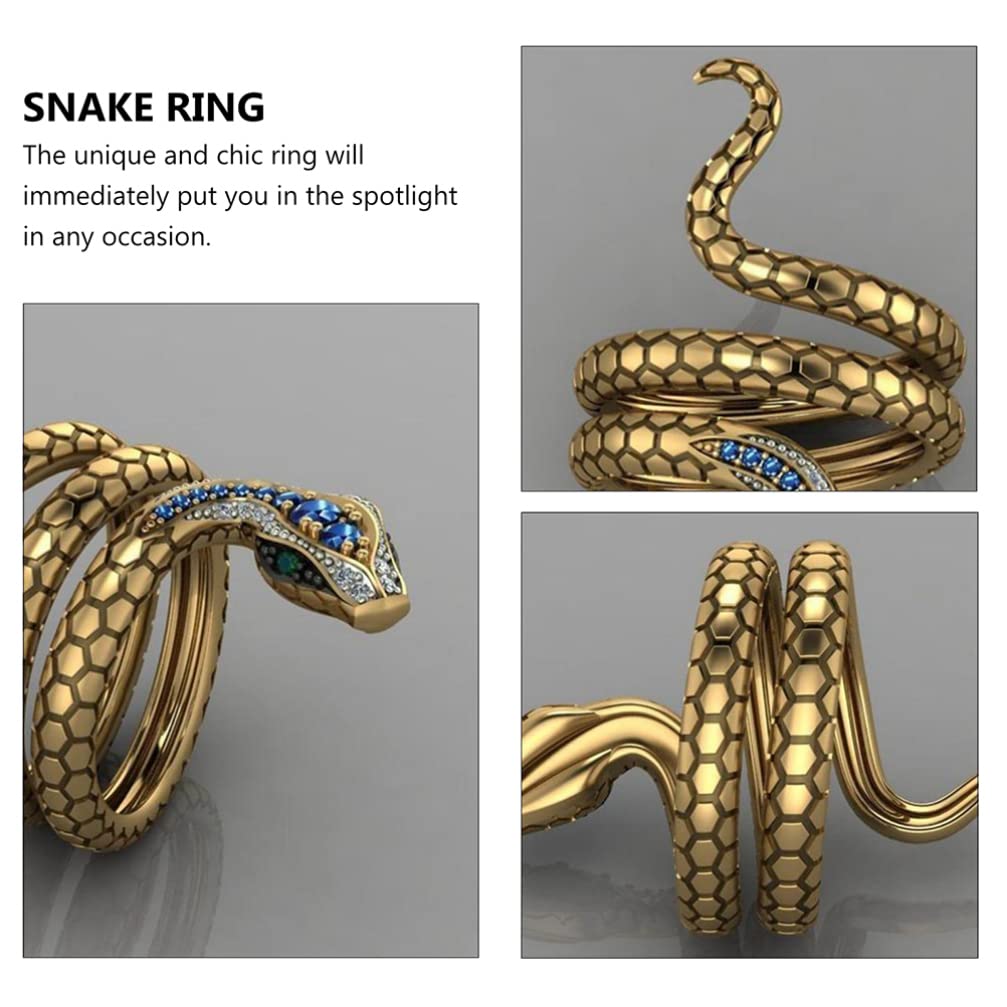 1pc Snake Ring Fashion Finger Decor Chic Finger Ring Finger Ring for Men Women Stylish Finger Ring Copper Ring Creative Finger Ring Unique Finger Ring Versatile Ring Finger Jewelry