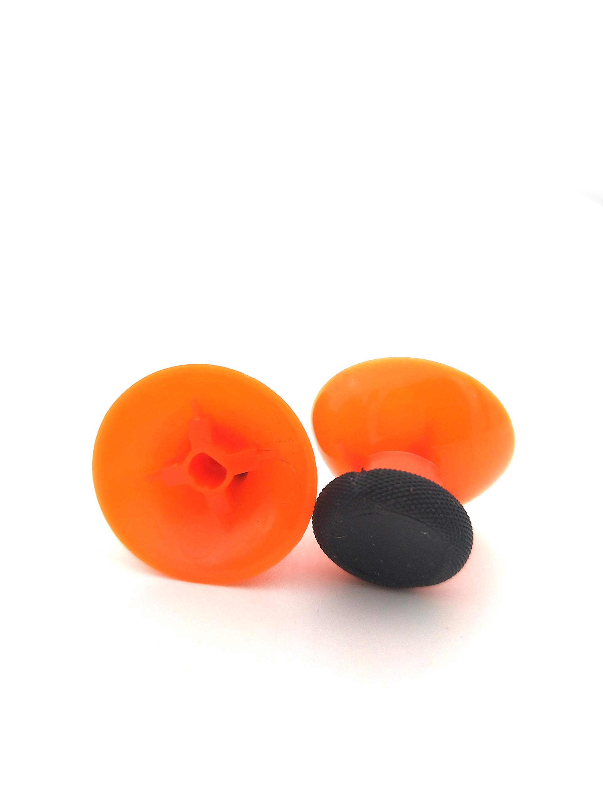2 x 3D Analog Thumb Stick Joystick Thumbstick Cap Cover for Xbox one Slim S Controller Replacemnet (Orange-Black)