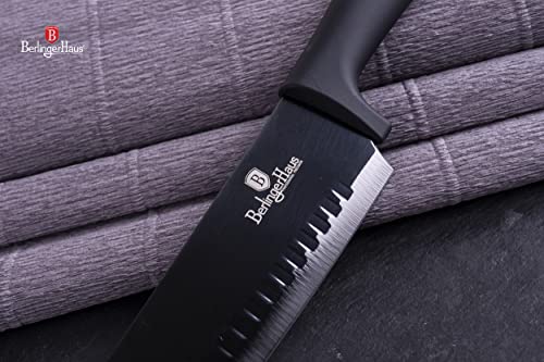 Berlinger Haus 11 Piece Knife Set, Eco Friendly Knives Set for Kitchen, Cooking Knives with Ergonomic Handles, Sharp Cutting Stainless Steel Chef Knife Set, Black