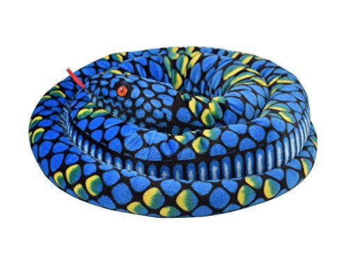 A-cool Giant Boa Constrictor Stuffed Animal Soft Snake Plush Toy (Blue(70"=180CM))