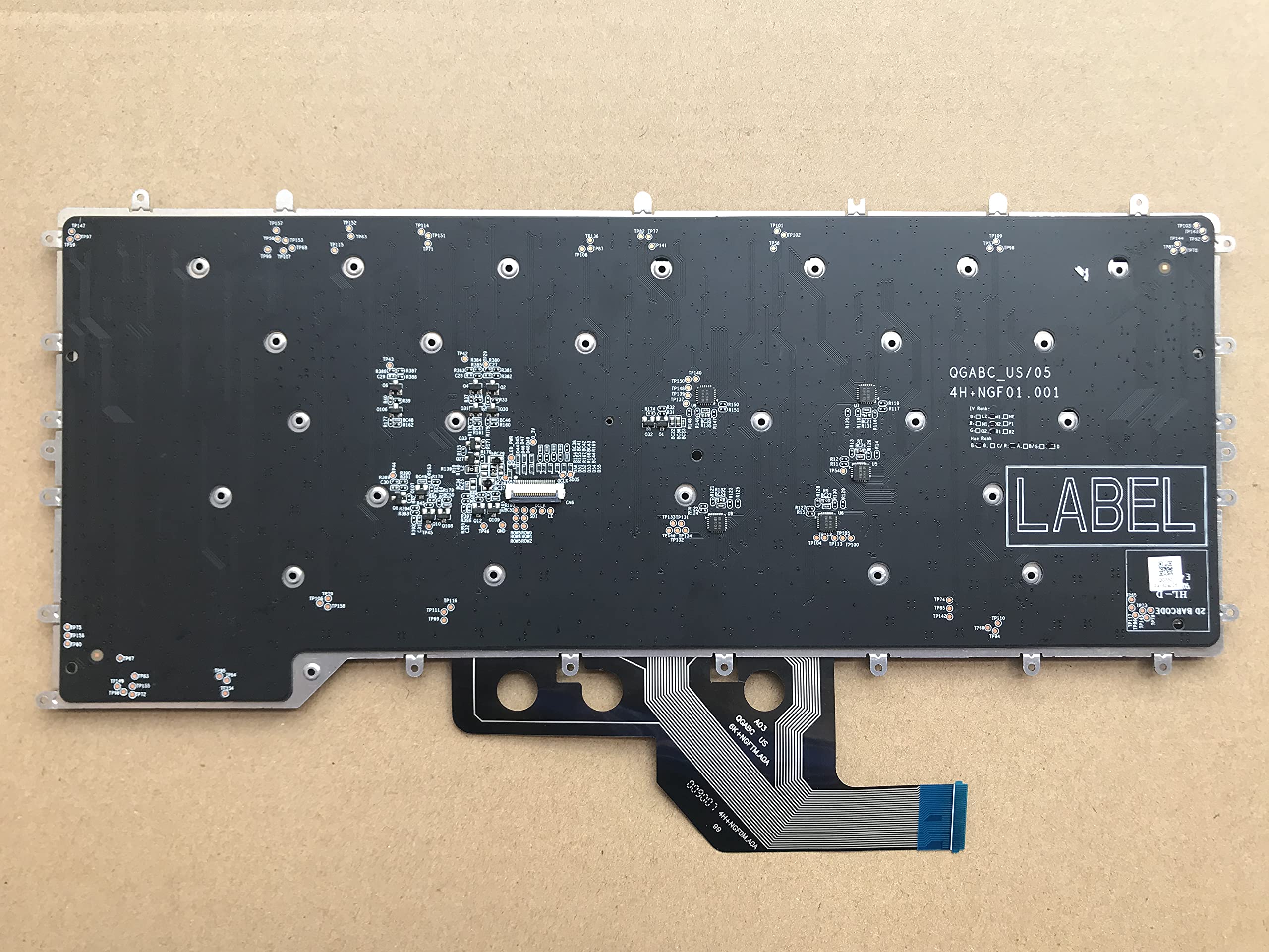 Original New for DELL Alienware M15 R3 Gaming Laptop per-Key RGB Keyboard Backlit US Black