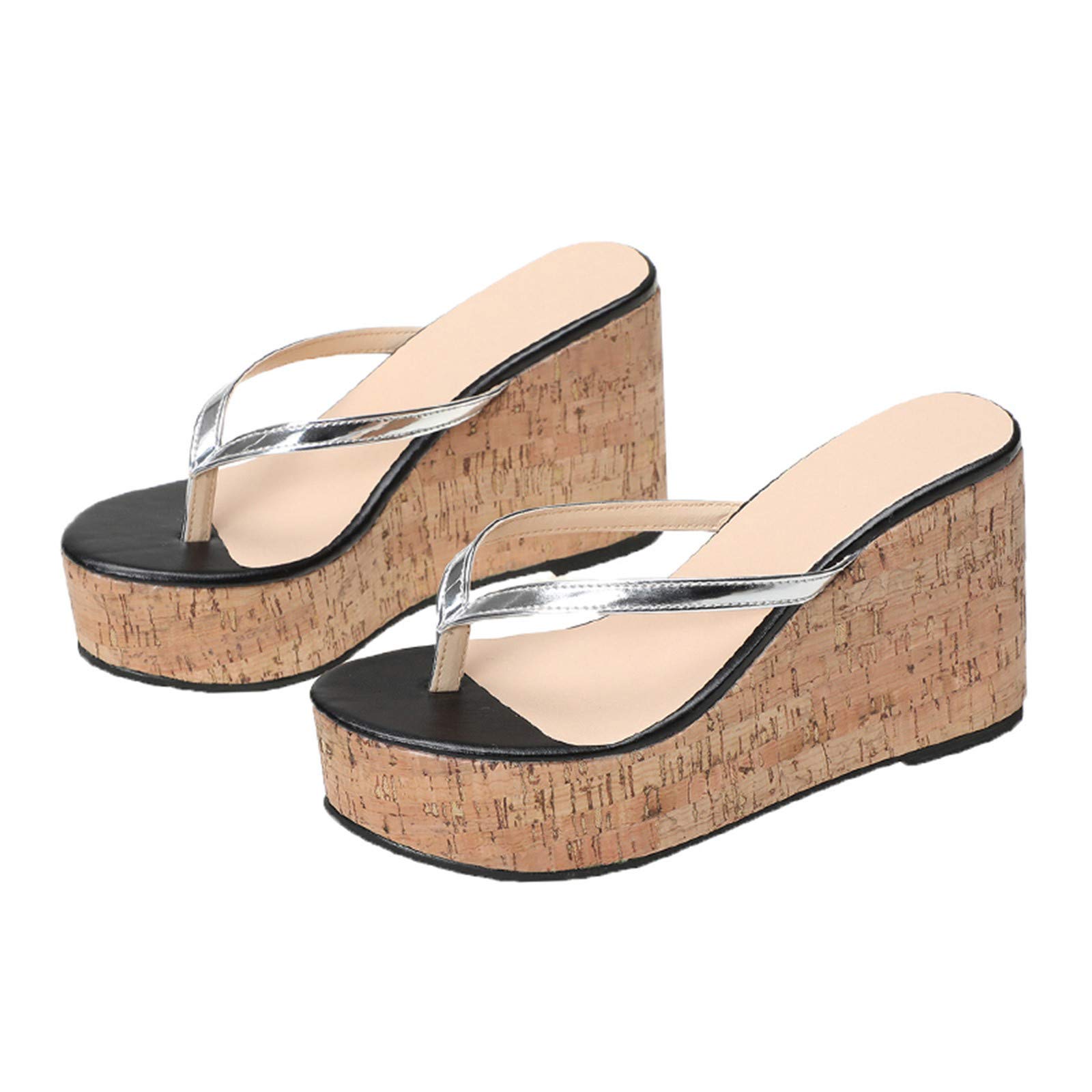 justHIGH Women Summer Sandals Casual Bohemia Gladiator Wedge Shoes Ankle Strap Casual Outdoor Platform Shoes