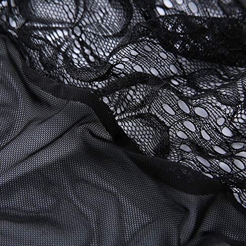 AIBINGGE Lingerie for Women One-Piece Teddy Lingerie Sexy Bodysuit Lace Nightie S-3XL(Black,L)