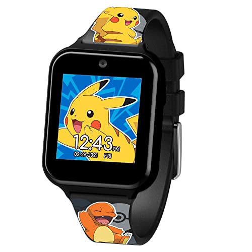 Accutime Kids Pokemon Educational Learning Smart Watch Toy with Interchangeable Straps for Boys, Girls - Selfie Cam, Learning Games, Alarm, Calculator (Model: POK40031AZ)
