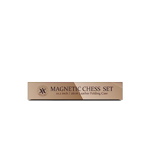 A&A Magnetic Travel Chess Set w/Folding Chess Board, Educational Toys for Kids and Adults - 8"(20cm) * 8"(20cm) Board