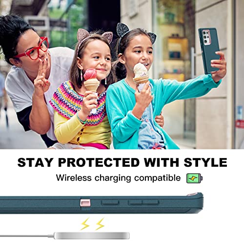AICase Bundle for Galaxy S22 Ultra Case with Screen Protector (Bundle of Dark Blue Case+Black Case)