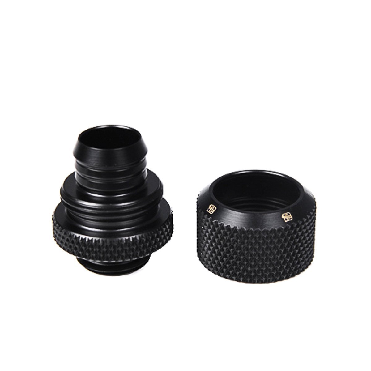 Barrow G1/4" to 3/8" ID, 1/2" OD Compression Fitting for Soft Tubing, Black, 4-pack