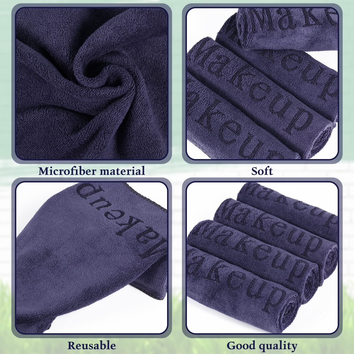 20pcs Makeup Towels, Microfiber Face Washcloth 12x12in Makeup Remover Wash Cloth Soft for Women Skin Cleaning (Gray)