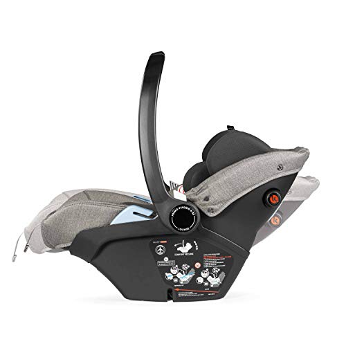 Peg Perego Primo Viaggio 4-35 Lounge - Reclining Rear Facing Infant Car Seat - Includes Base with Load Leg & Anti-Rebound Bar - for Babies 4 to 35 lbs - Made in Italy - City Grey (Grey)