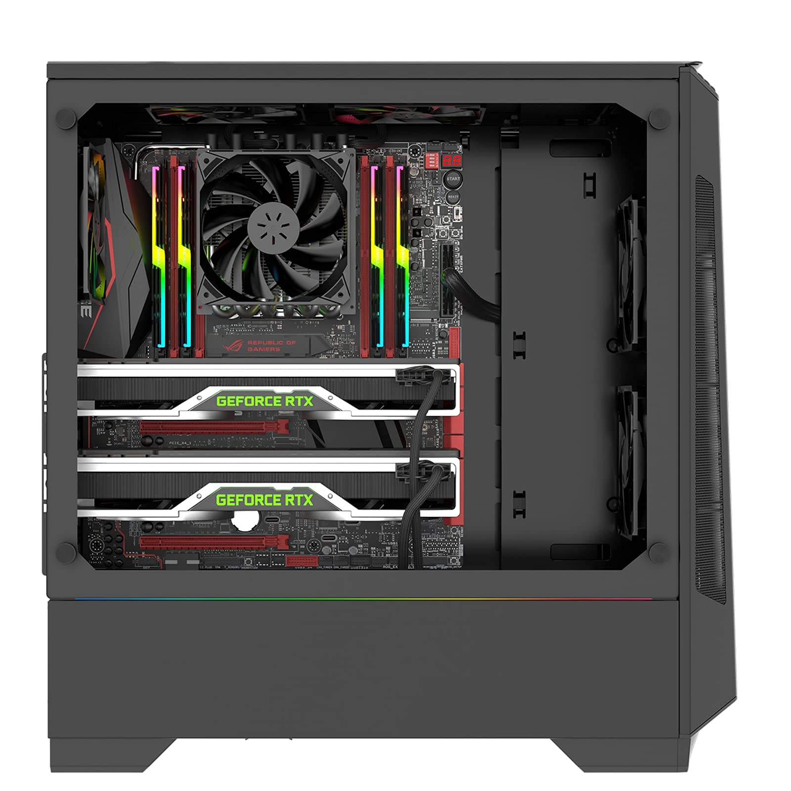 novonest 120mm PC Case Fan,High Performance 3PIN Silent Fan for PC Cooling,NK12BK3-5