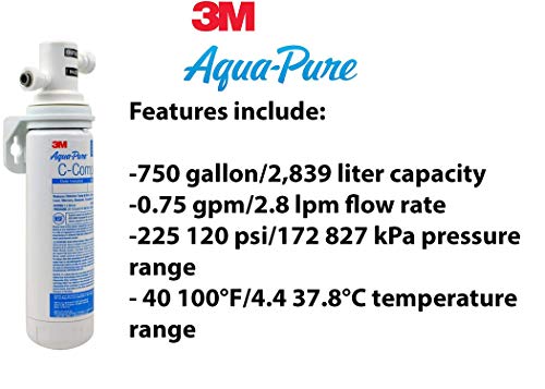 3M Aqua-Pure Under Sink Dedicated Faucet Replacement Water Filter Cartridge, for use with AP Easy Complete system