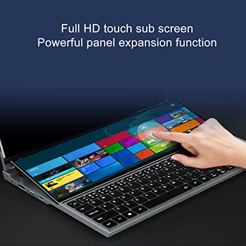 16in Laptop, Full HD Display 14 inch Touch Sub Screen Computer Laptop with i7 Processor, 8GB RAM 256GB SSD Storage, Full Size Numeric Keyboard with Touchpad, Bluetooth5.0 PC Laptop
