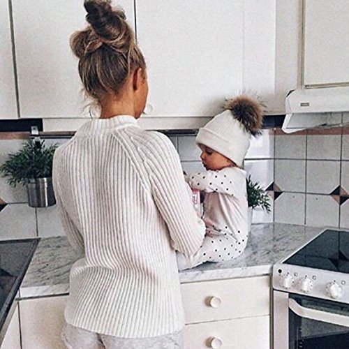 Baby Winter Warm Hat, Baby Newborn Knit Hat Infant Toddler Kid Crochet Hat Beanie Cap Beige
