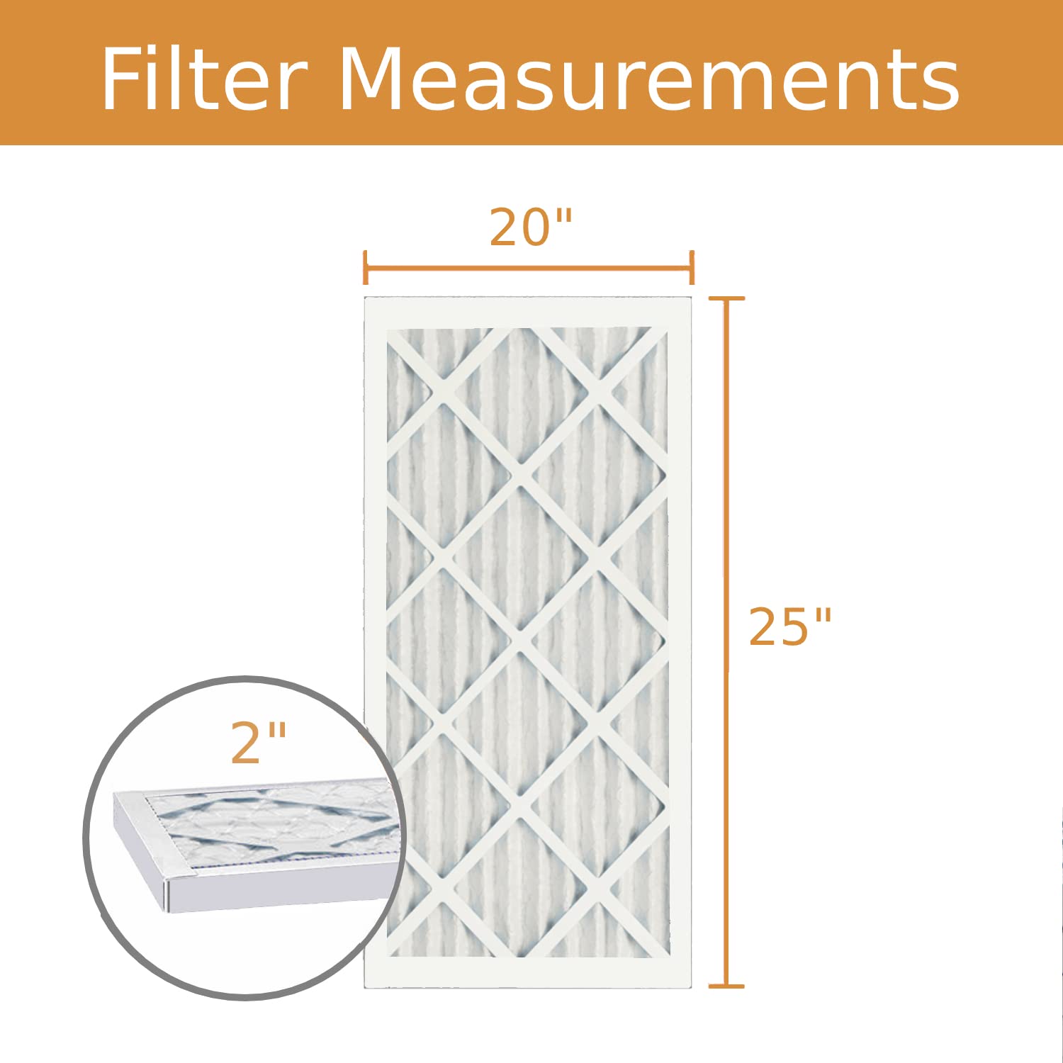20"x25"x2" Xtreme Plus Air Guard Pleated Filter, MERV 8 (Pack of 3)