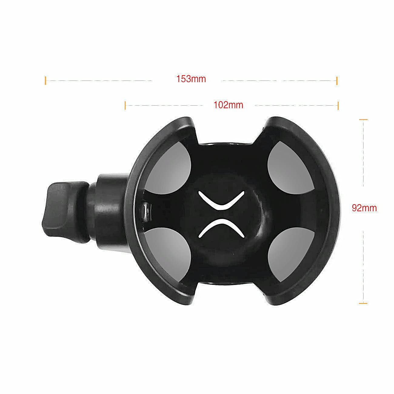 NUOSHIKE Stroller Cup Holder, Baby Water Bottle Holder, Bicycle Bottle Holder, Wide Calibre, Universal Cup Holder for Rollator, Boat, Walker, Wheelchair, with 2 pcs Stroller Hook SCH4037 Black