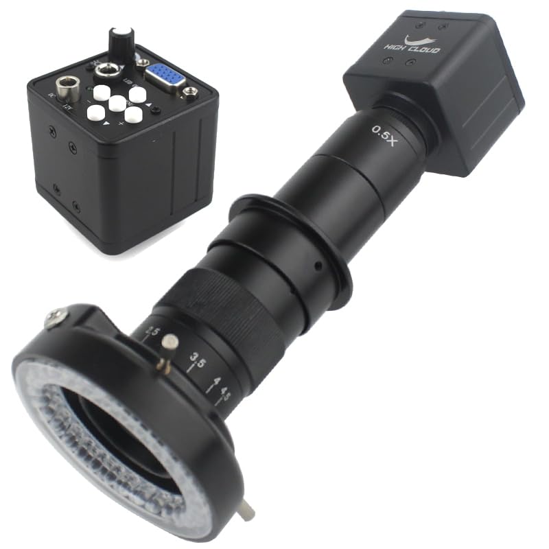 13MP VGA Industrial Video Digital Microscope Camera 100X-300X Zoom C Mount Lens for Phone PCB Repair Soldering (Color : 130X 40MM)
