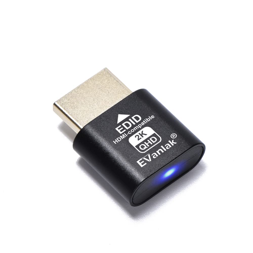 EVanlak HDMI Dummy Plug Headless Ghost Display Emulator Premium Aluminum PC(Fit Headless-1920x1080 New 3RD@60Hz)-3Pack