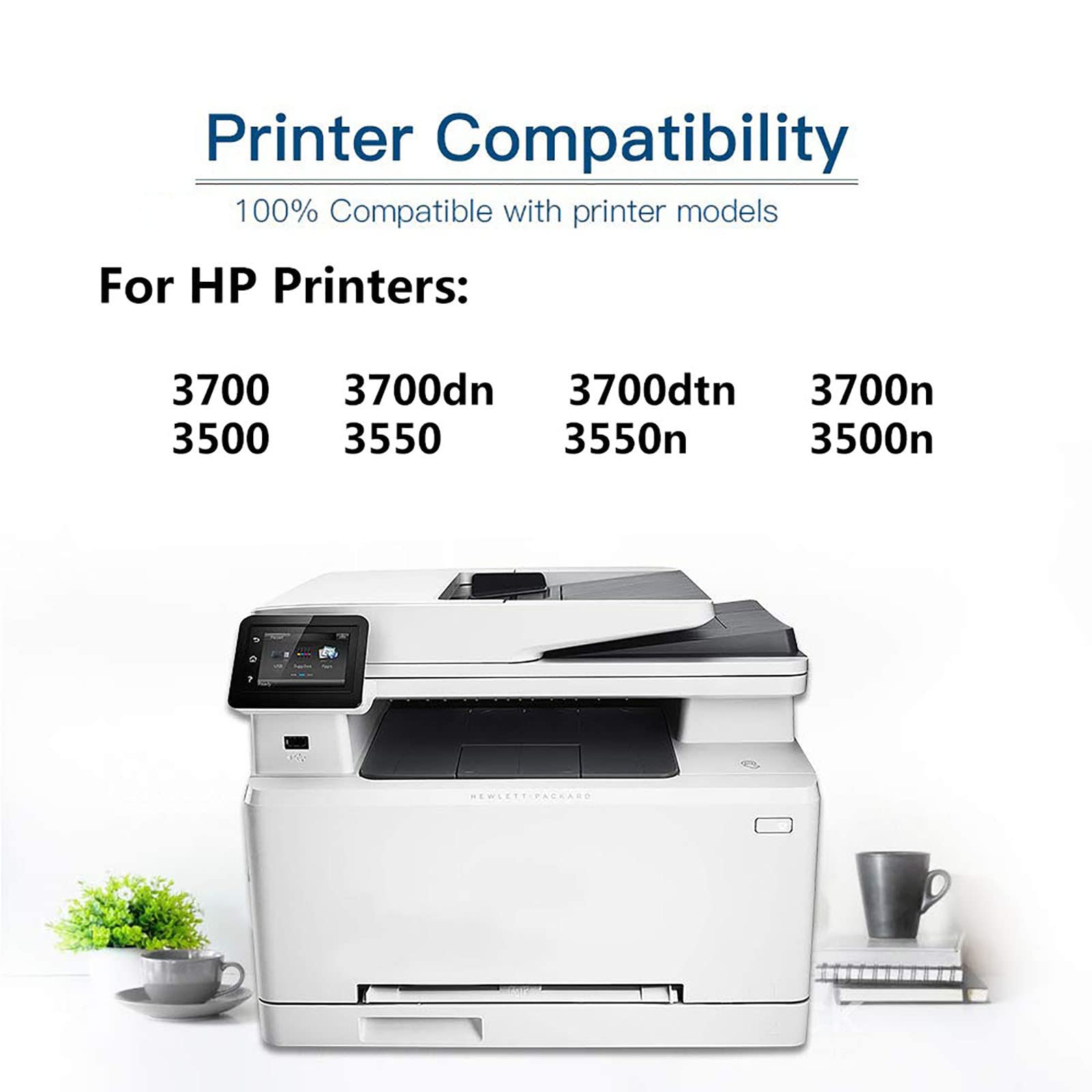 2-Pack (Black) Compatible High Capacity Color 308A Q2670A Printer Toner Cartridge use for HP 3700 3500 3550 3700n Printer
