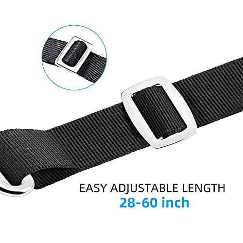 2 PCS Adjustable Heavy Duty Bimini Top Straps,Marine Grade Singe Snap Hook Strap+ Pad Eye Straps,28"~60" Stainless Steel Boat Awning Hardware Accessories