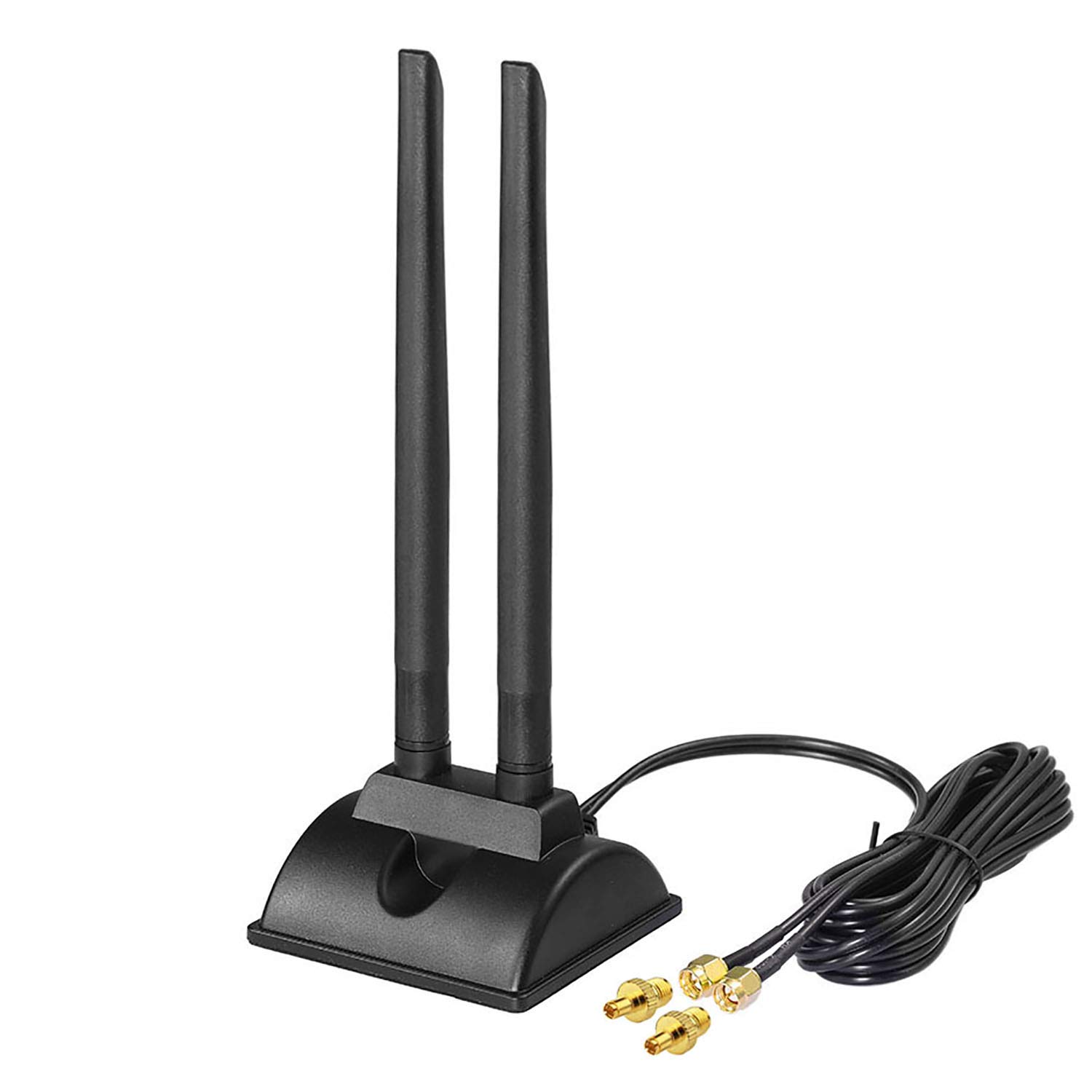 Bingfu 4G LTE Antenna Magnetic Base 6dBi 4G LTE MIMO SMA Male Antenna Compatible with 4G LTE Wireless CPE Router Cellular Gateway Industrial IoT Router MiFi Mobile Hotspot Modem USB Dongle Adapter