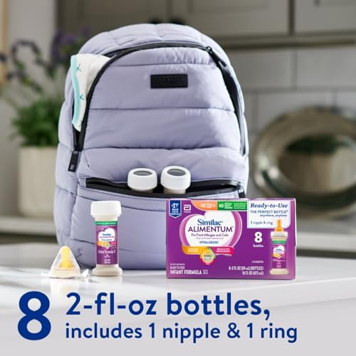 Similac Alimentum With 2'-FL HMO Hypoallergenic Infant Formula, for Food Allergies and Colic Due to Protein Sensitivity, Ready-to-Feed Baby Formula, 2-fl-oz Bottle, Pack of 48