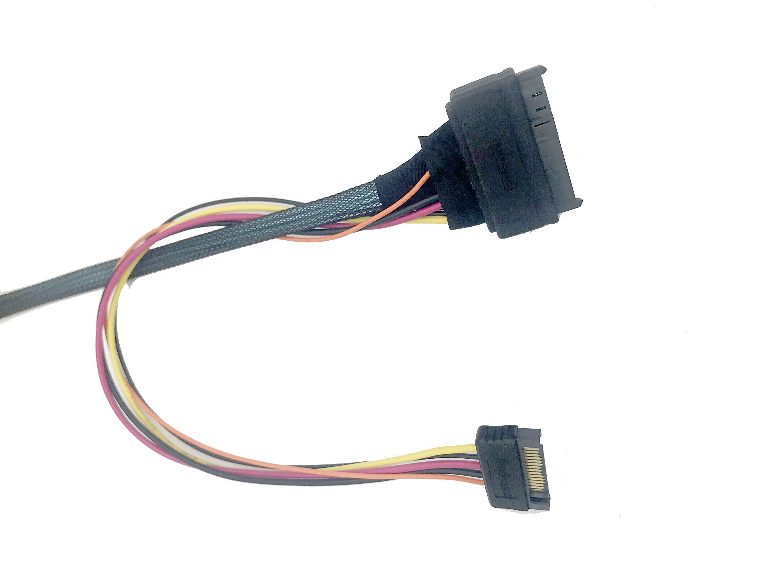 ππ’ππ’π§π€ππ« OCuLink 4X to NVMe U.2 SSD,SFF-8611 to SFF-8639 Cable with Power 100cm(CBL-SAST-0956)