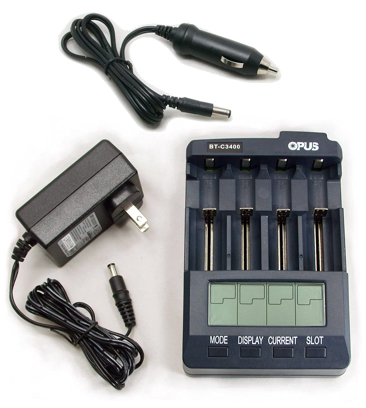 Battery Charger Analyzer Tester for Li-ion NiMH NiCd Rechargeable Batteries C3400 BT-C3400 AA AAA C 18650