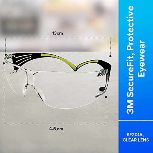 3M SF401AF SecureFit 400 Series Protective Eyewear, Clear Lens, Anti-Fog