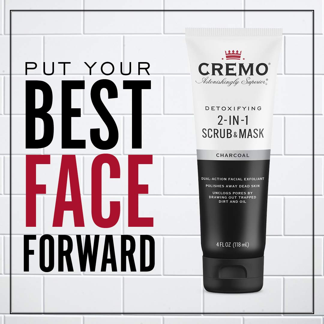 Cremo Detoxifying 2-in-1 Scrub & Mask, Activated Charcoal, 4 oz