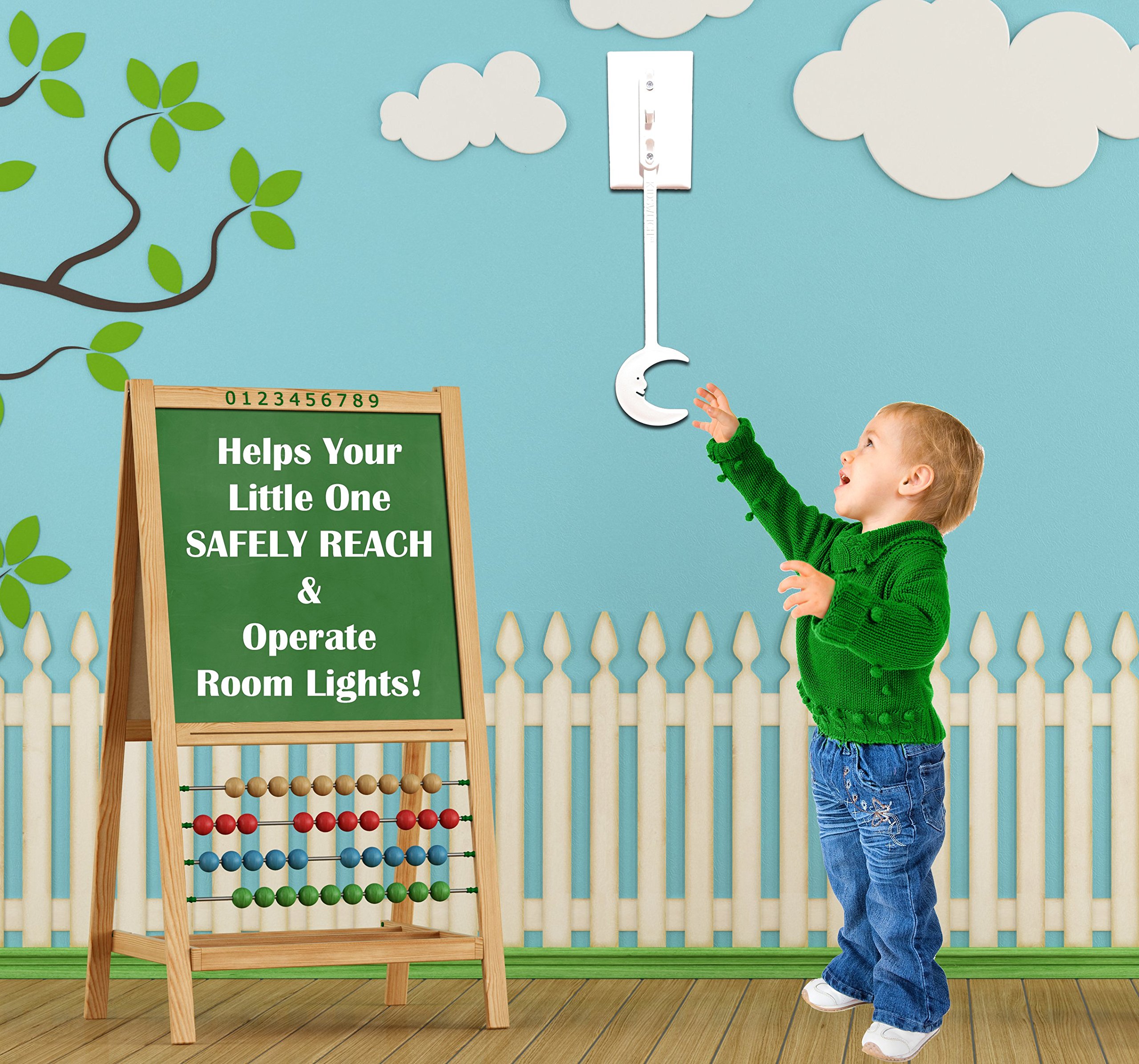 Kidswitch Light Switch Extender for Kids (3 Pack, Land & Sea Animal Theme) - Glow in The Dark Toddler Light Switch - Kids Light Switch Extender - Quick Install, Easy Grab Extension, Award Winning