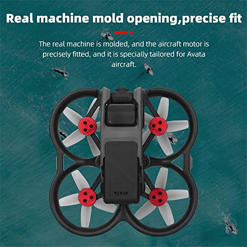 Aluminum Alloy Motor Cover for DJI Avata Drone Engine Protector Cap Dustproof Moisture-Proof Protective Cap RC Quadcopters Drones Accessories EWB 9637 (Black)